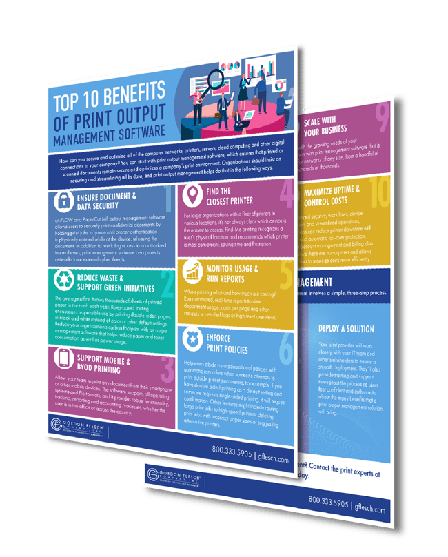 Top 10 Benefits of Print Output Management | Gordon Flesch Company