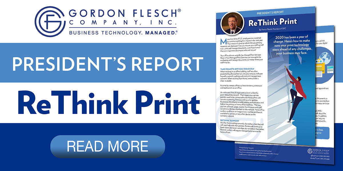 GFC President's Report - Rethink Print Infographic