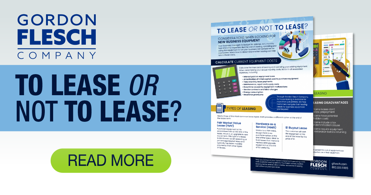 Business Equipment Leasing Infographic | Gordon Flesch Co.